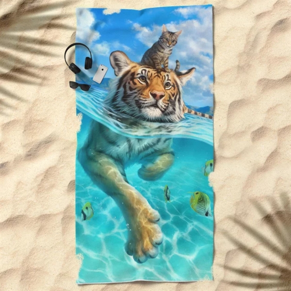 Sublimated Microfiber Terry Beach Towel