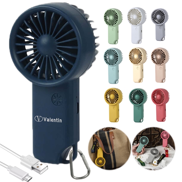 Mini Usb Charging Fan With Carabiner