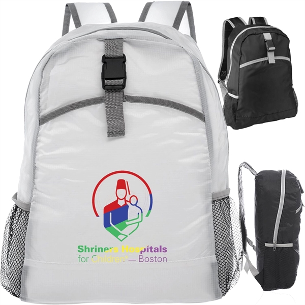 Lightweight Backpack w/ Two Side Mesh Pockets (15" x 14")