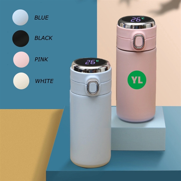 11oz Portable Temperature Display Thermos Bottle Custom