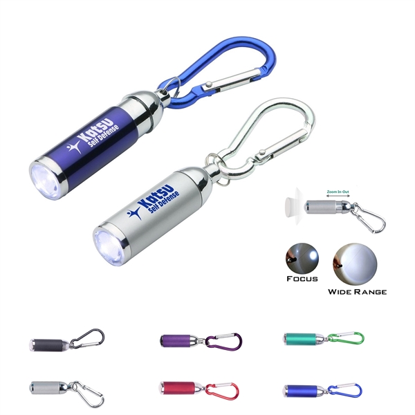 Stretchable LED Flashlight With Carabiner Clip