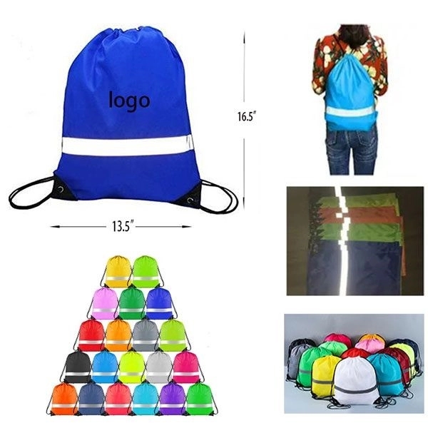 Drawstring Reflective Sack Backpack