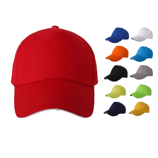 Polyester-Cotton Five-piece Baseball Cap