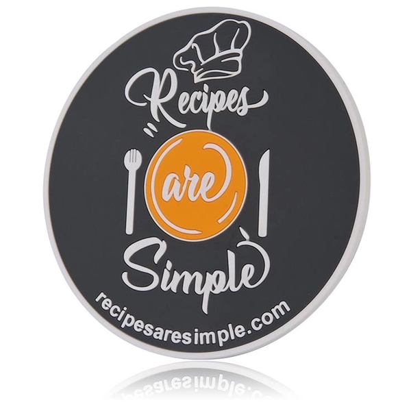 Custom Soft PVC Coaster, 3"-5"