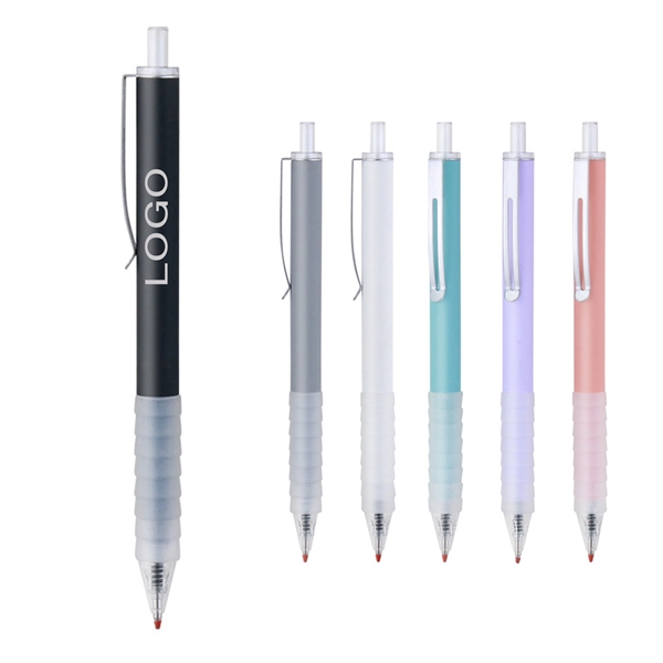 Black Gel Point Press Retractable Writing Ballpoint Pen