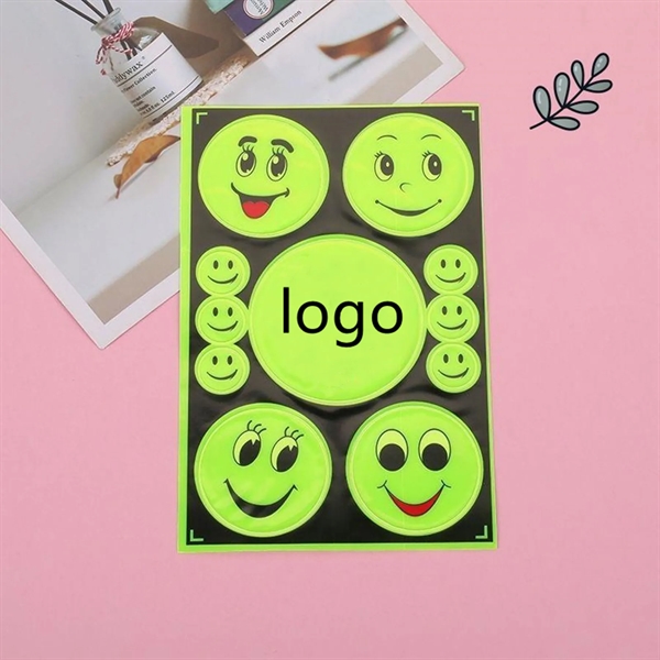 Reflective Smile Face Sticker