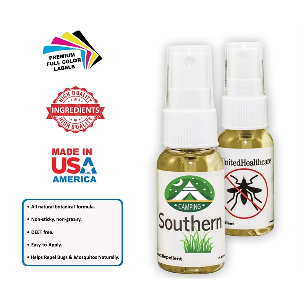 Insect Repellent, 1 Oz Boston Round w/Spray