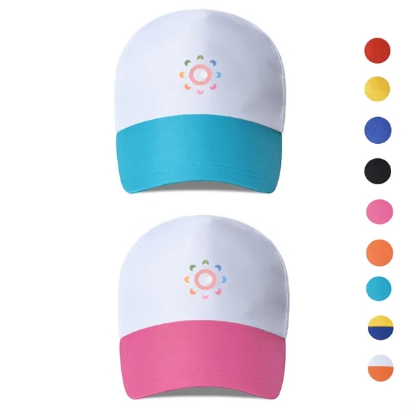 Unisex Colored Two Tone Plain Baseball Cap