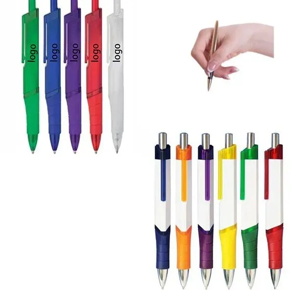 Translucent Triangle Barrel Ballpoint Click Pen