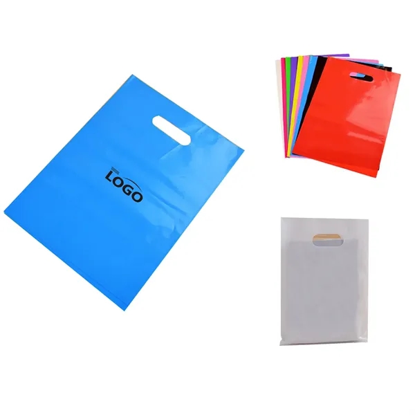 Die Cut Handle PE Shopping Bag MOQ 50pcs