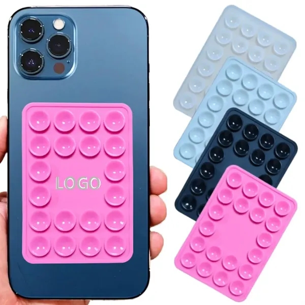 Vacuum Mobile Phone Suction Shelf Silicone Card Cover