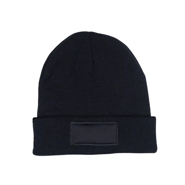 Knit Beanie With Patch