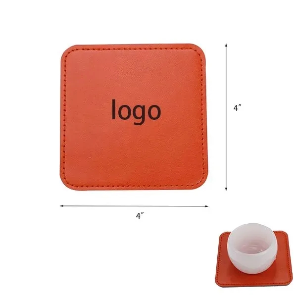 PU Leather Square Coaster