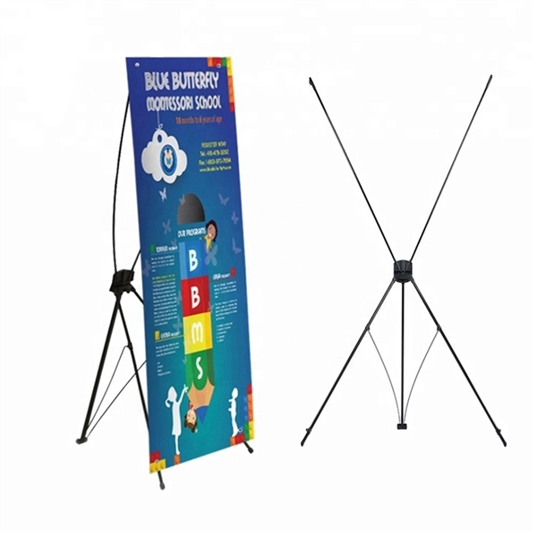 Metal X Banner Stand Display Kit 24" x 63"