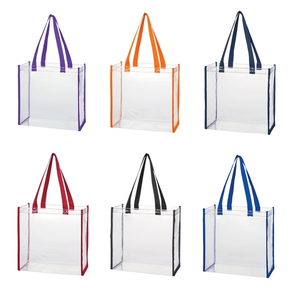 Clear PVC Stadium Tote Bag
