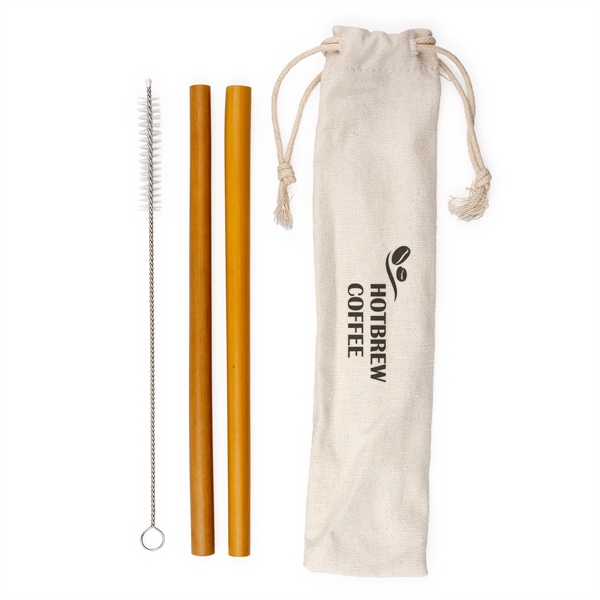 Bamboo Straws Gift Set
