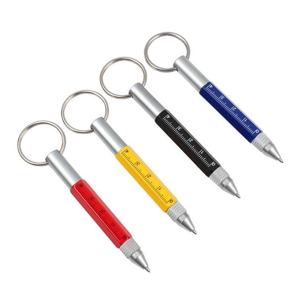 6 In 1 Multitool Screwdriver Pen with Ruler Key Ring